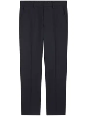 Dries Van Noten Pressed-crease Tapered Trousers - Blue