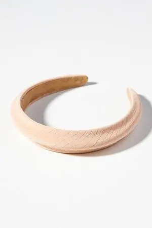 Anthropologie Textured Faux Leather Headband