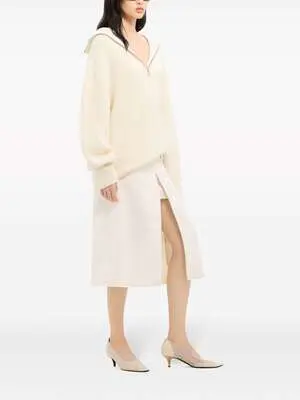COURREGES Ribbed-knit Hooded Sweater