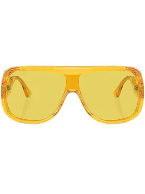 FERRARI Shield-frame Sunglasses - Yellow