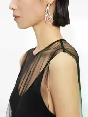 JNBY Sleeveless Tulle Overlay Dress - Black