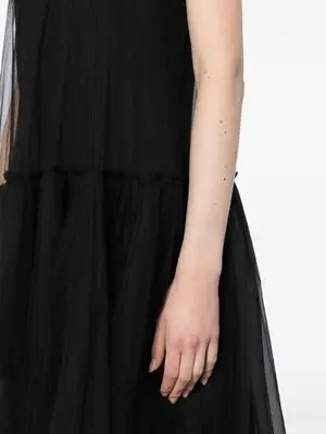 JNBY Sleeveless Tulle Overlay Dress - Black
