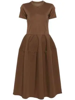 JNBY Short Sleeve A-line Dress - Brown