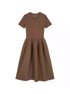 JNBY Short Sleeve A-line Dress - Brown