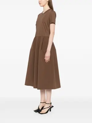 JNBY Short Sleeve A-line Dress - Brown