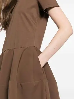JNBY Short Sleeve A-line Dress - Brown