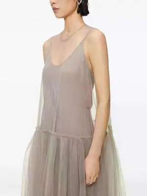JNBY Sleeveless Tulle Overlay Dress - Grey