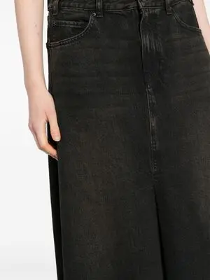 JNBY Distressed Maxi Denim Skirt