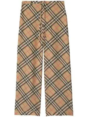Burberry Nova Check Silk Pyjama Trousers - Neutrals