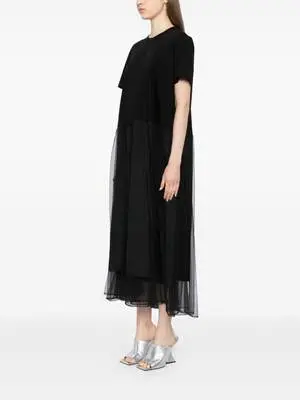 JNBY Short Sleeve Tulle Jersey Dress