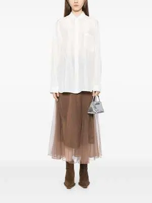 JNBY Point D'esprit Tulle Maxi Skirt - Brown