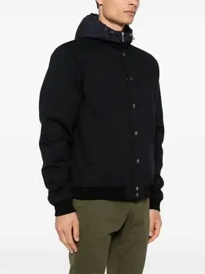 MOORER Padded Hooded Jacket - Blue