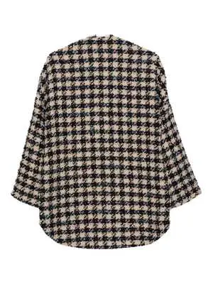 FORTE_FORTE Check-pattern Tweed Coat