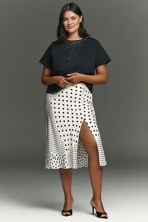 English Factory Rhinestone Bow Tee