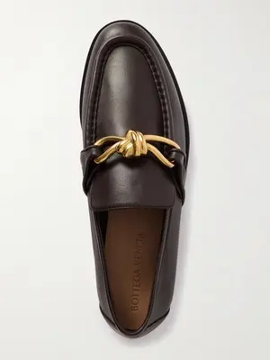 Bottega Veneta Astaire Embellished Leather Loafers
