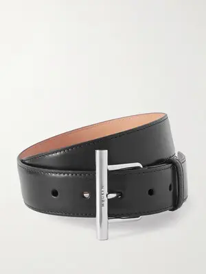 Alexander McQueen T-bar Leather Belt - Black