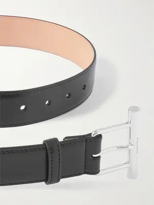 Alexander McQueen T-bar Leather Belt - Black