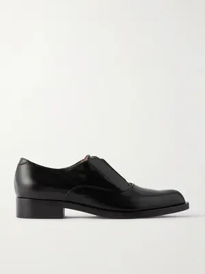GIANVITO ROSSI Dover Glossed-leather Loafers