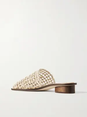 Cult Gaia Merida Woven Leather Mules