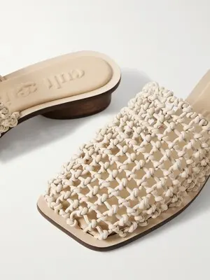 Cult Gaia Merida Woven Leather Mules