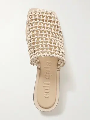 Cult Gaia Merida Woven Leather Mules