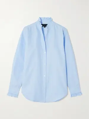 NILI LOTAN Lydia Ruffled Cotton Shirt