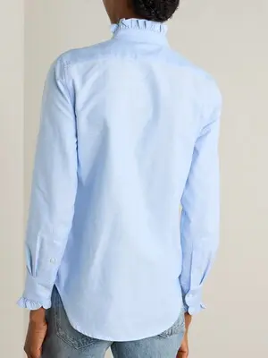 NILI LOTAN Lydia Ruffled Cotton Shirt