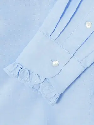 NILI LOTAN Lydia Ruffled Cotton Shirt