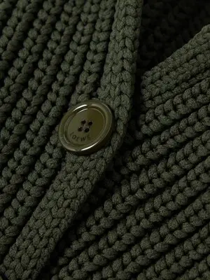 Loewe Cropped Ribbed-knit Cardigan