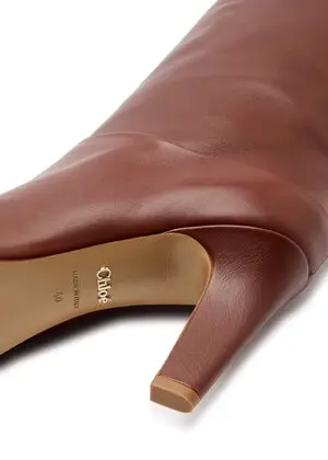 Chloé Eve 90 Leather Knee-high Boots
