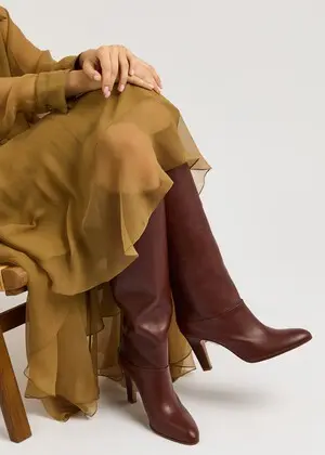 Chloé Eve 90 Leather Knee-high Boots