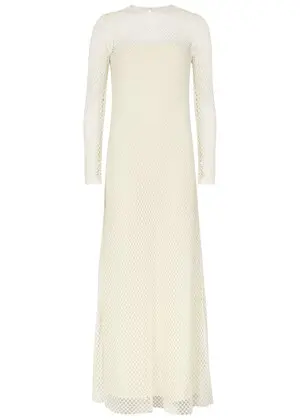 TOTEME Toteme Layered Mesh Maxi Dress White