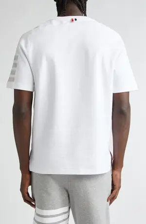 Thom Browne Milano 4-bar Cotton T-shirt - White