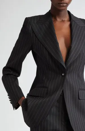 Dolce & Gabbana Pinstripe Virgin Wool Blend Jacket