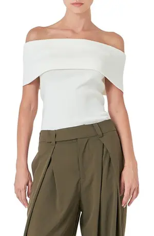 Endless Rose Off-the-shoulder Knit Top