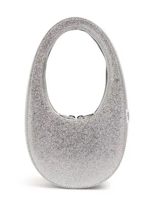 Coperni COPERNI Mini Swipe Glittered Top Handle Bag - Silver