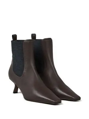 Brunello Cucinelli Monili Chain Detail Chelsea Boots - Brown