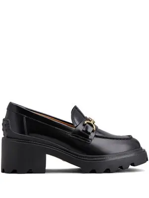 TOD'S 60mm Leather Loafers - Black