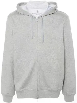 Brunello Cucinelli Zip Hoodie - Grey