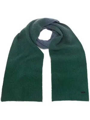 JW Anderson Logo-plaque Knitted Scarf - Green