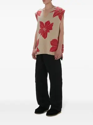 JW Anderson Floral-print Sleeveless Jumper