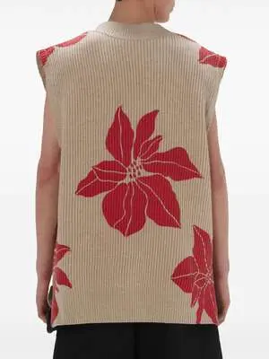 JW Anderson Floral-print Sleeveless Jumper