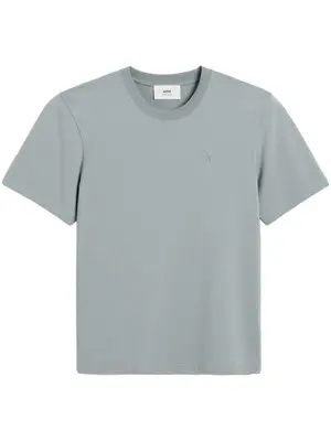 AMI Paris Logo-debossed Organic-cotton T-shirt