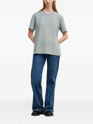 AMI Paris Logo-debossed Organic-cotton T-shirt