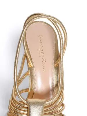 GIANVITO ROSSI Hellen 105mm Strappy Sandals - Gold