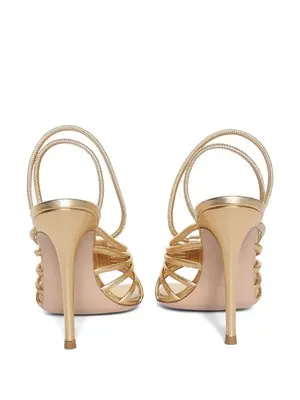 GIANVITO ROSSI Hellen 105mm Strappy Sandals - Gold