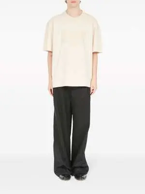 MAISON MARGIELA Embroidered Logo T-shirt - Neutrals
