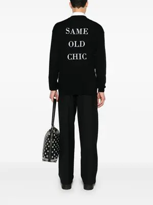 Moschino Slogan-embroidered Cardigan