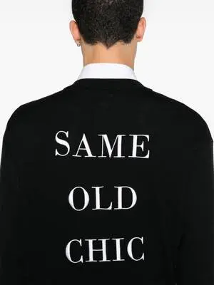Moschino Slogan-embroidered Cardigan