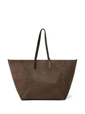 Brunello Cucinelli Large Duo Suede Tote Bag - Brown